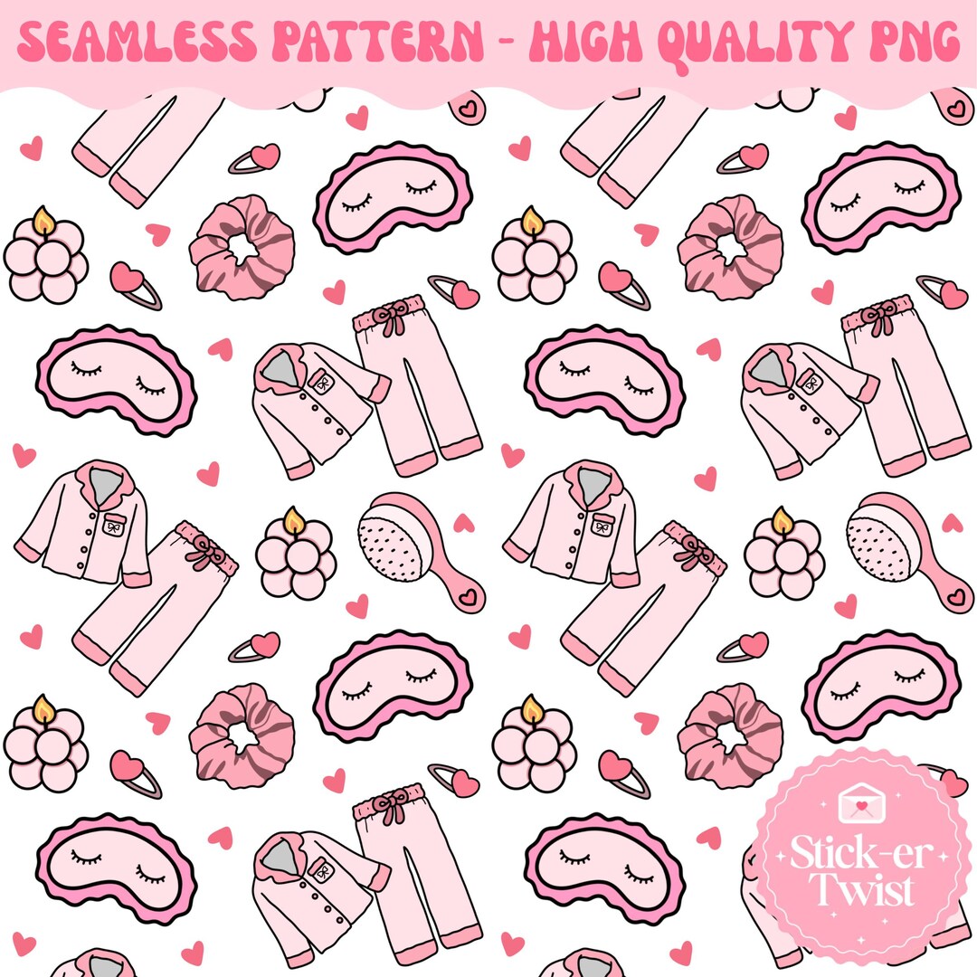 Clean Girl Aesthetic Seamless Pattern, Girly Seamless Pattern, Repeat ...