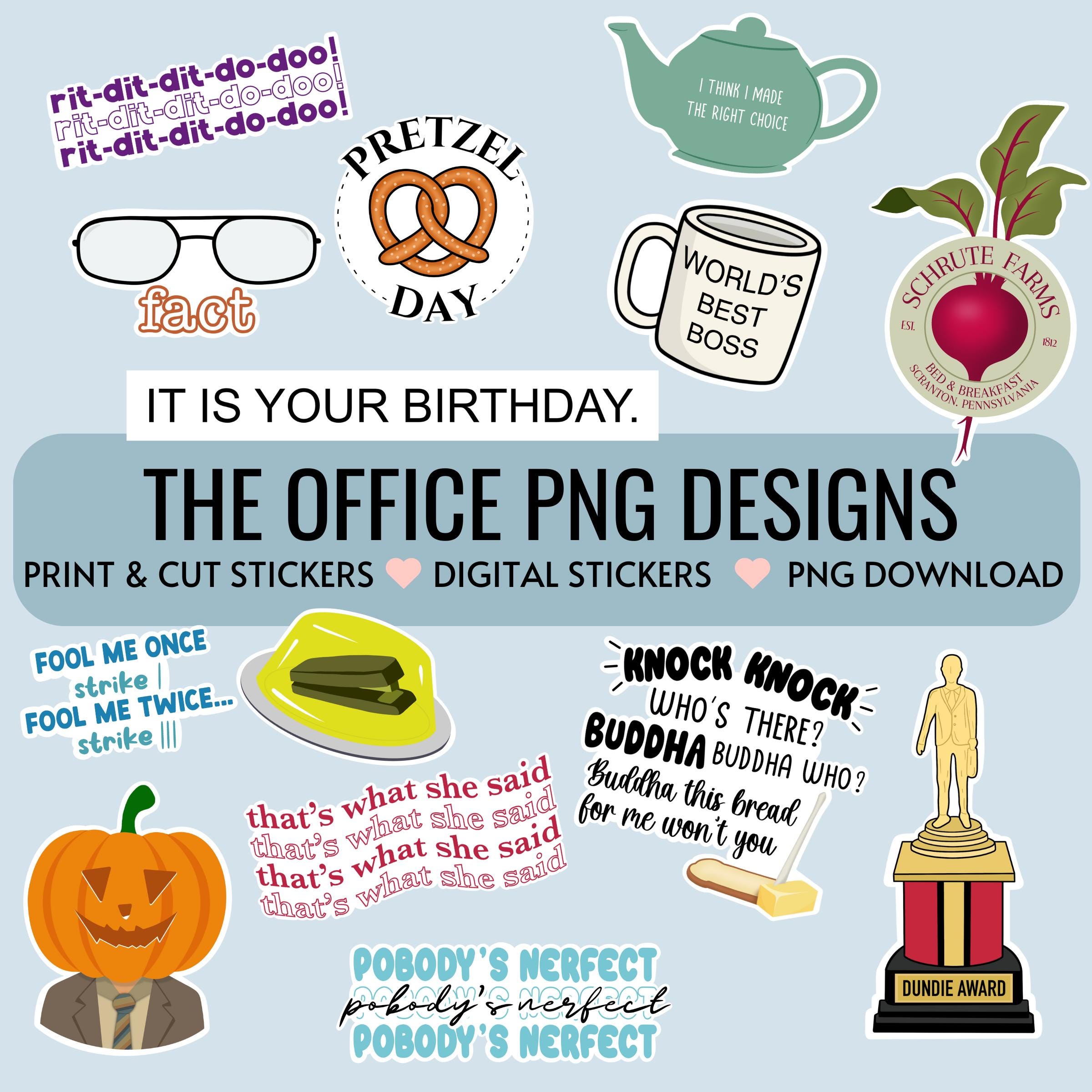 The Office PNG, Stickers Print and Cut, Fun Comedy PNG, US Office ...