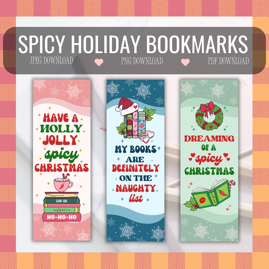 Spicy Holidays Reader Bookmarks, Holly Jolly Spicy Christmas, Smut ...