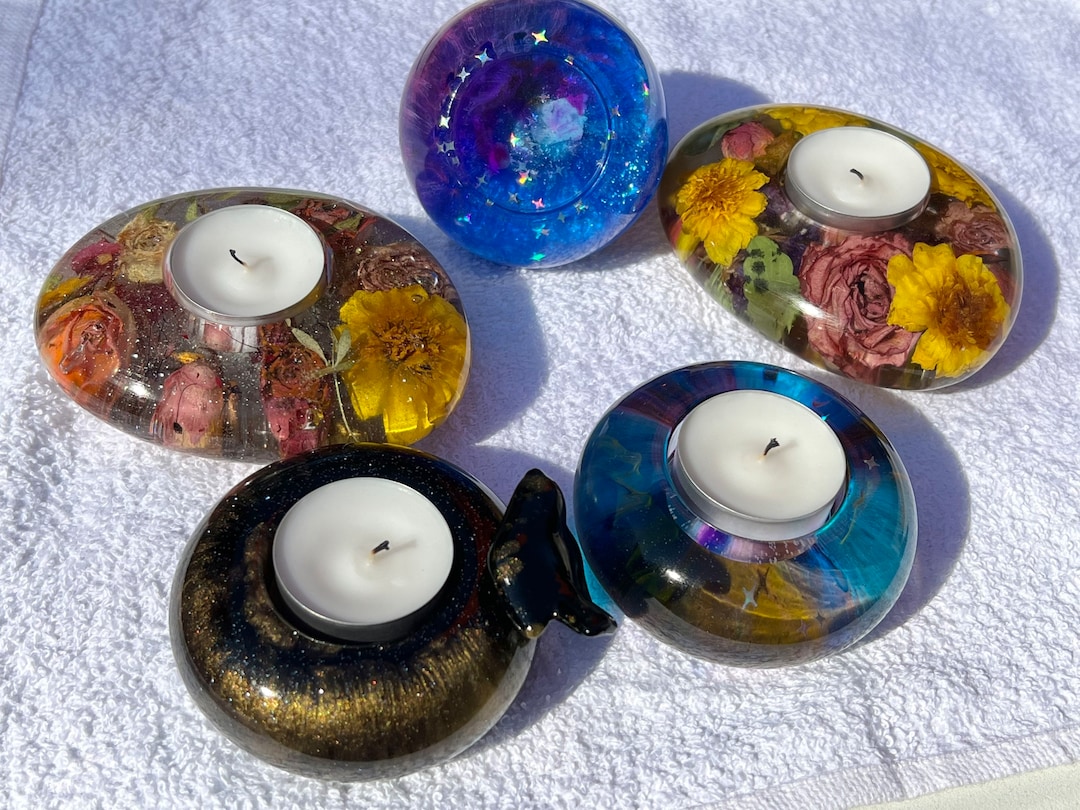 Tea Light Candle Holder Resin,epoxy Tea Light ,resin Tea Light ,gift ...