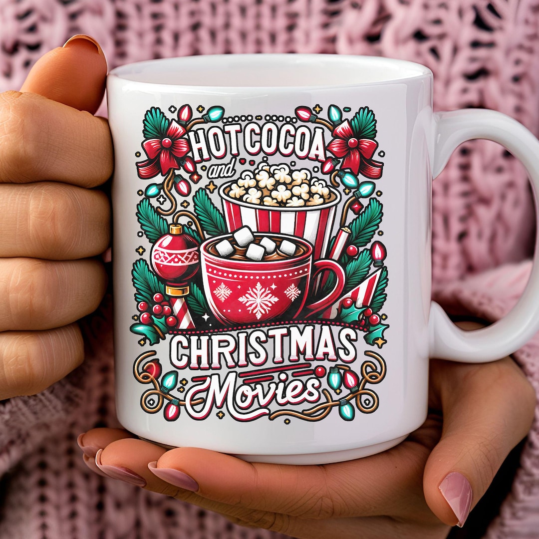 Christmas Hot Chocolate Mug Cute Cocoa Mug Kids Christmas Mug Vintage ...