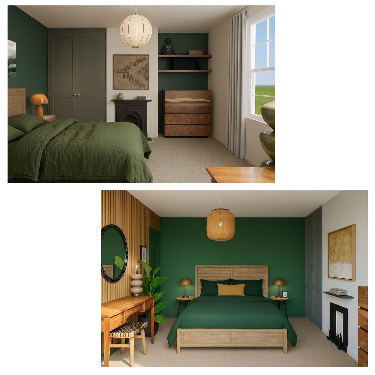 Ready Made Room Design : Harmonious Forest Green - Etsy