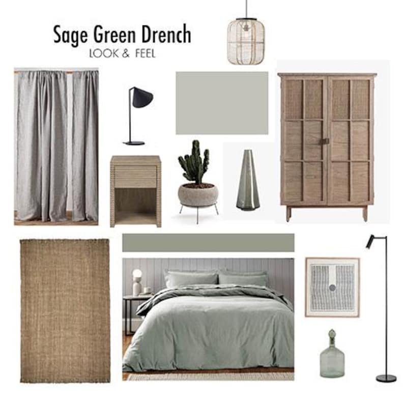 Sage Green Drench - Ready Made Room Design - Etsy