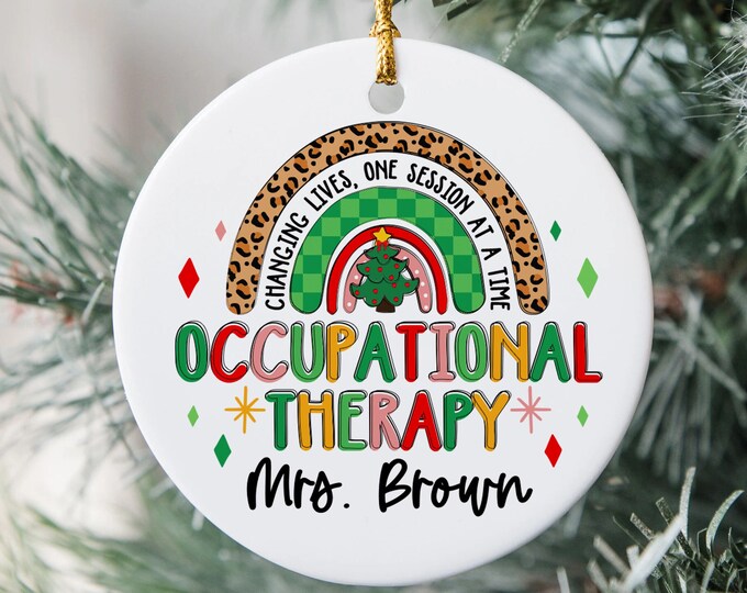 Personalized Occupational Therapist Christmas Ornament, OT OTA Ornament ...