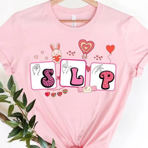 SLP Hand Sign Shirt Valentine Speech Therapist Appreciation - Etsy