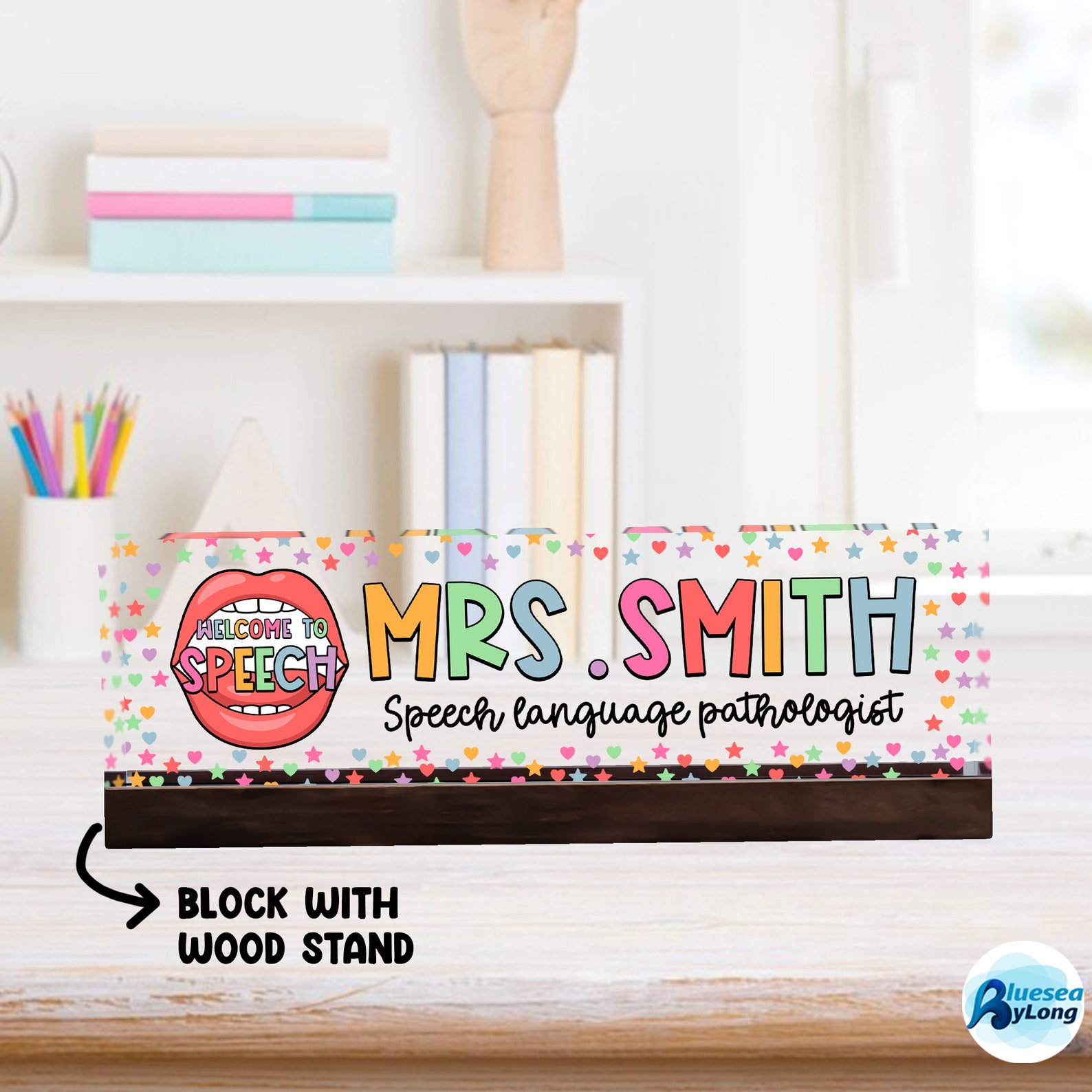 Speech Therapy Desk Name Plate Ccc SLP Name Sign Speech Pathologist ...