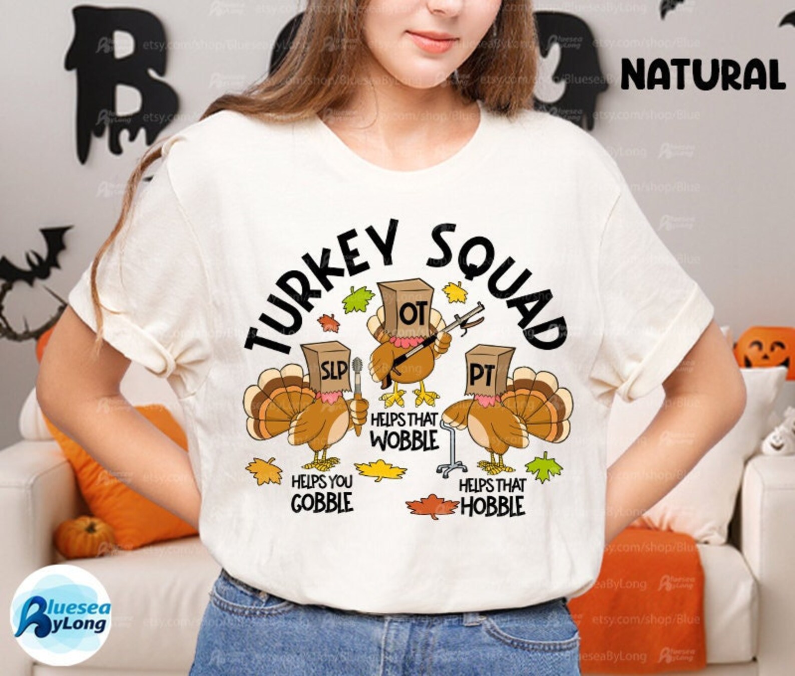SLP OT PT Turkey Squad Shirt, Thanksgiving Slp Ot Pt Shirt, Thankful ...