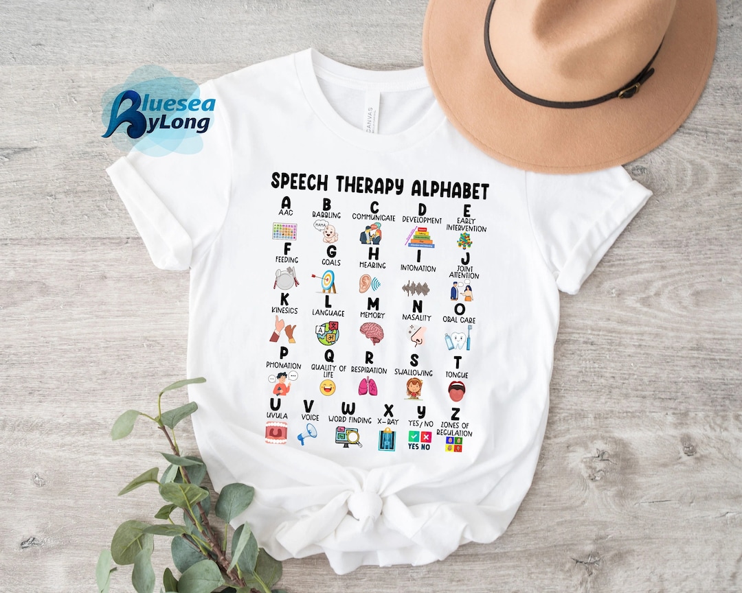 Speech Therapy Alphabet Shirt, ABC of Speech Therapist, SLP SLPA Shirt ...