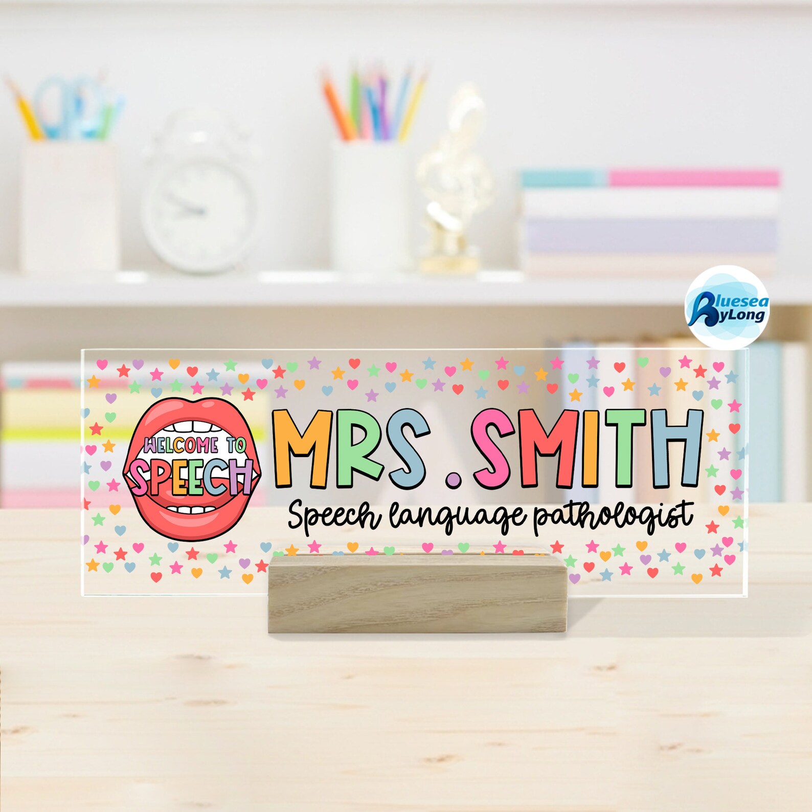 Speech Therapy Desk Name Plate Ccc SLP Name Sign Speech Pathologist ...