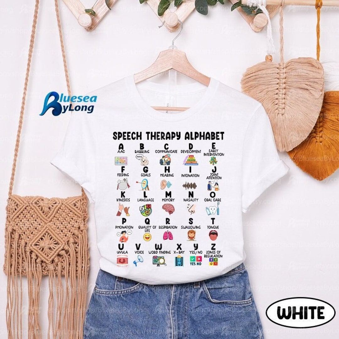 Speech Therapy Alphabet Shirt, ABC of Speech Therapist, SLP SLPA Shirt ...
