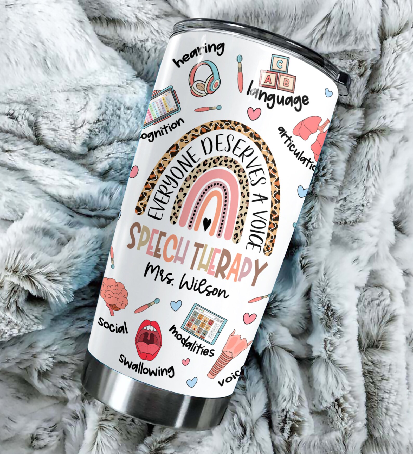 Personalized Speech Therapist Alphabet Tumbler, SLP Tumbler, SLP Cup ...