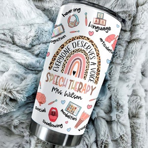 Personalized Speech Therapist Alphabet Tumbler, SLP Tumbler, SLP Cup ...