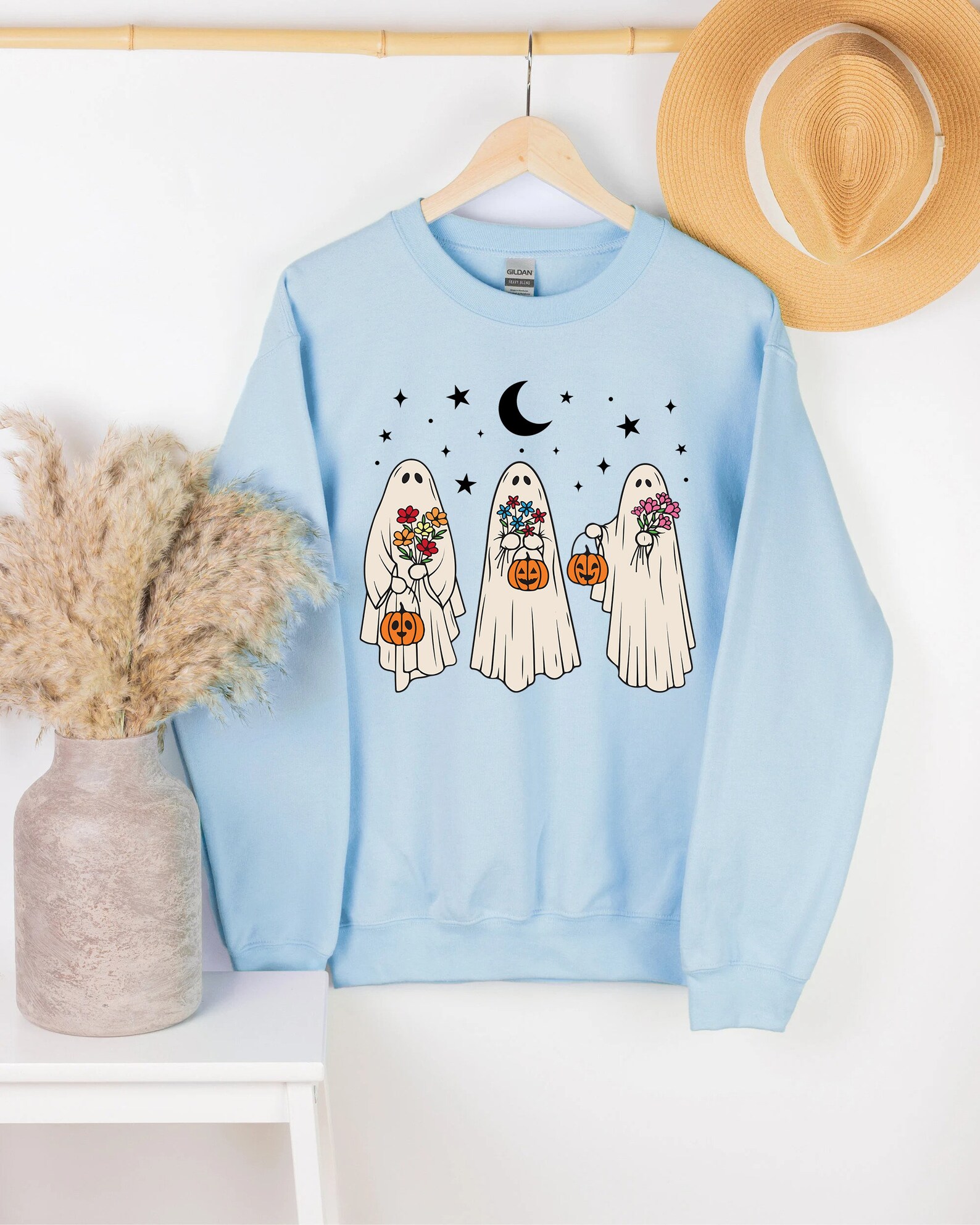 Floral Ghost Sweatshirt Floral Ghost Shirt Halloween Ghost - Etsy