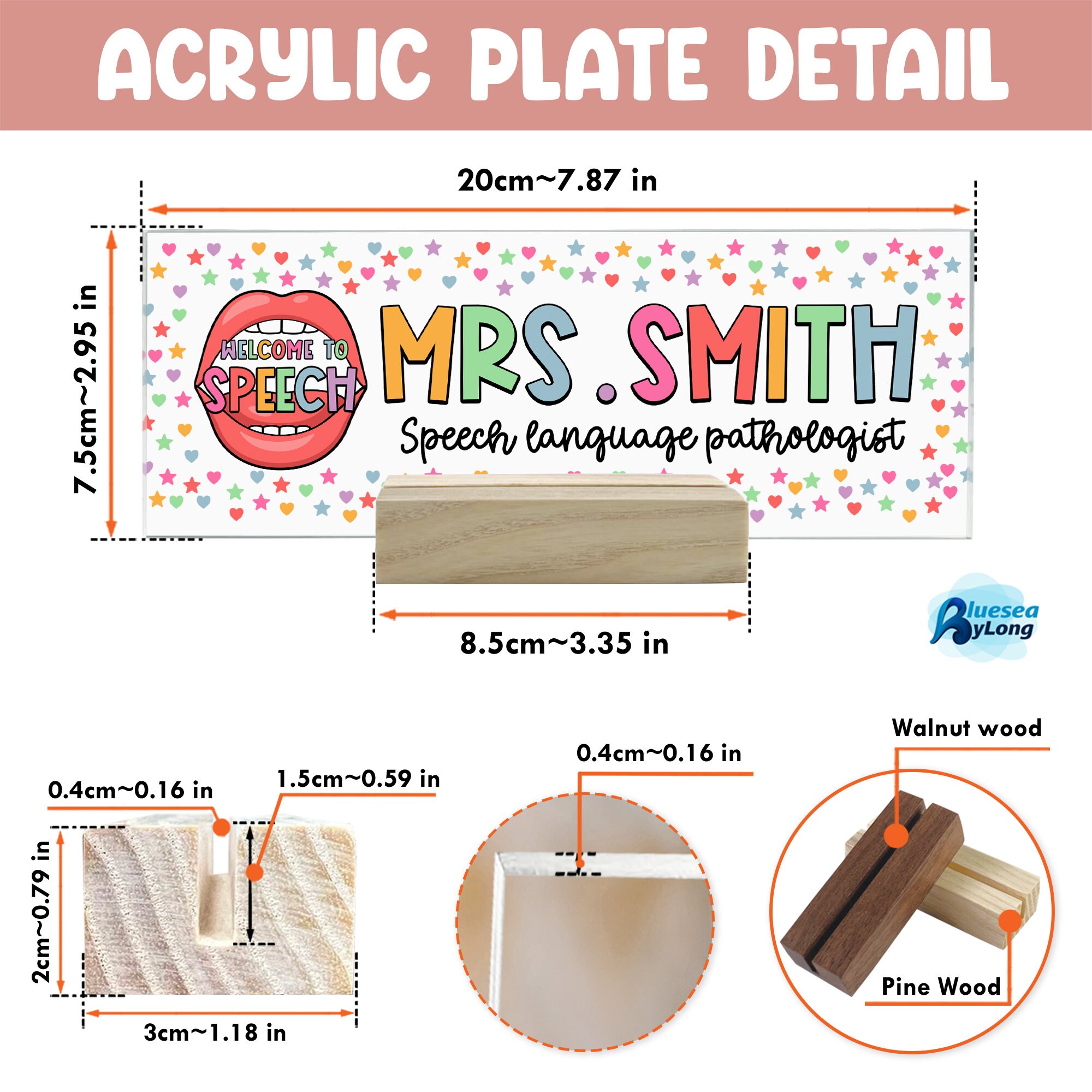 Speech Therapy Desk Name Plate Ccc SLP Name Sign Speech Pathologist ...