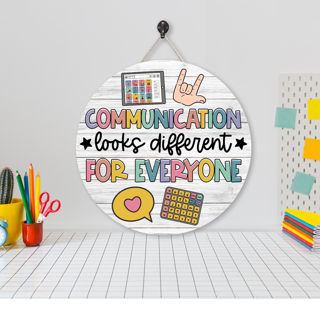 Speech Therapy Gift SLP Door Sign Wooden Hanger Sign Speech Pathologist ...