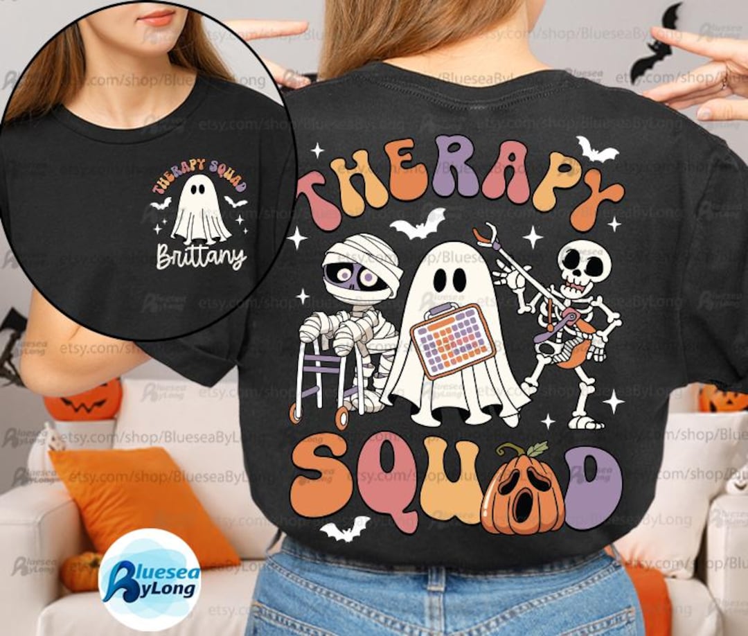 Slp Ot Pt Therapy Team Halloween Shirt Speech Therapy Ghost Speech ...