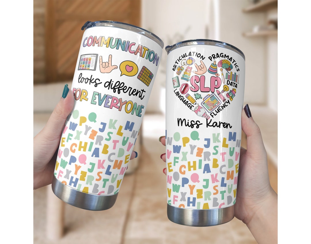 SLP Personalized Tumbler, Speech Pathologist Tumbler, SLP Gift, Speech ...
