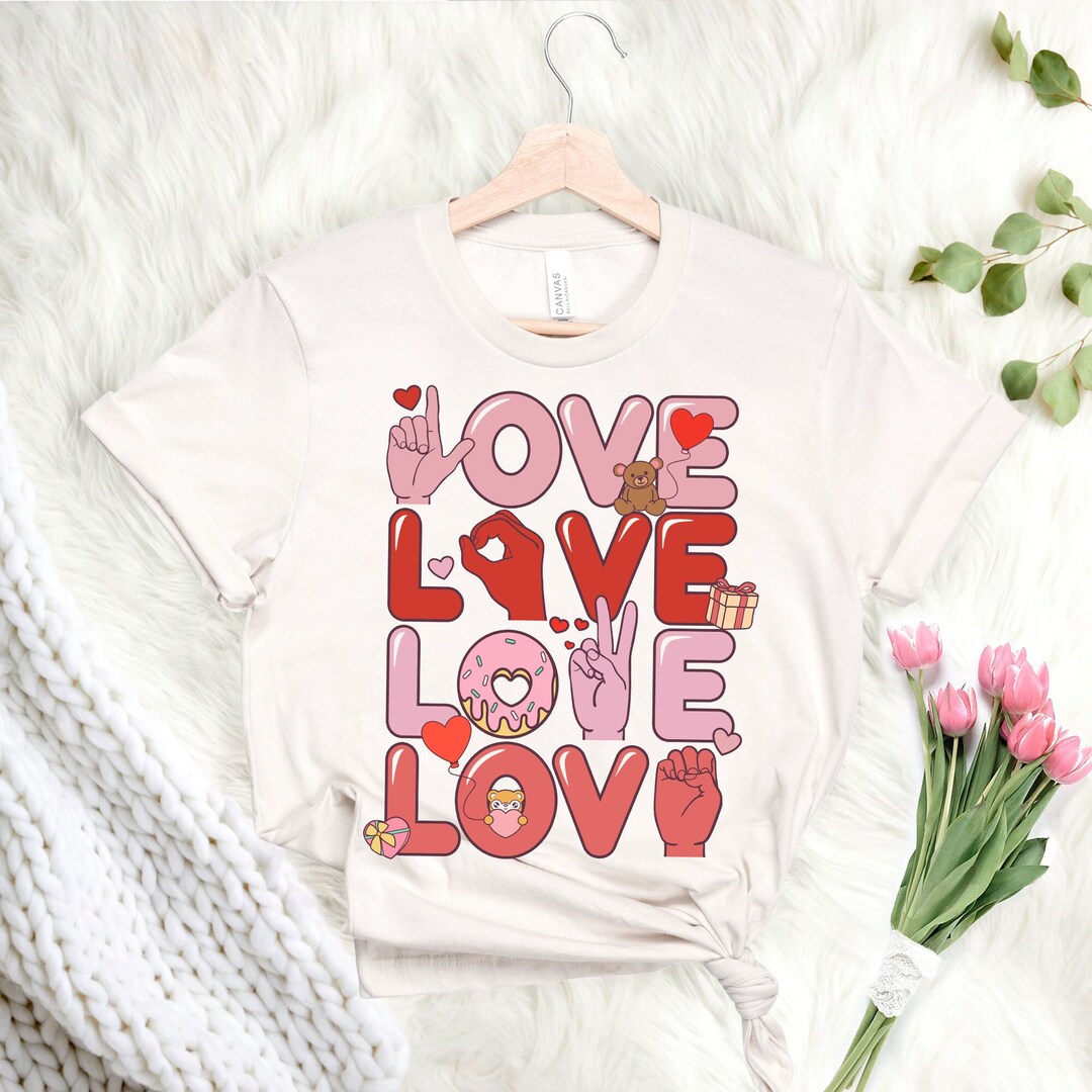Love Hand Sign Valentine Shirt Sweatshirt, Cupid's Speech Therapist ...