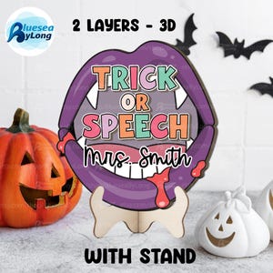 Halloween Slp Door Sign Speech Therapy Room Decor Speech Room Wooden ...