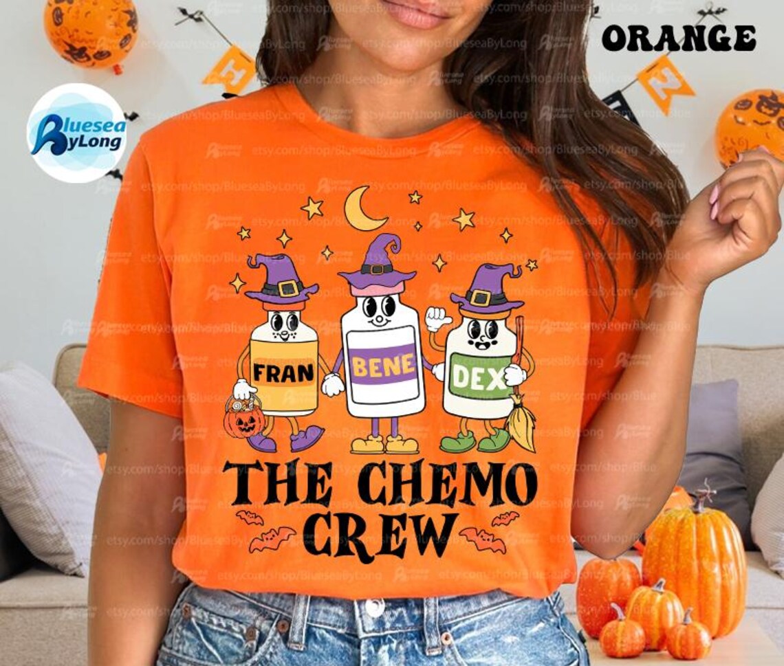 Oncology Nurse Halloween Fight Cancer Awareness Nurse Squad Chemo ...