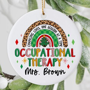 Personalized Occupational Therapist Christmas Ornament, OT OTA Ornament ...