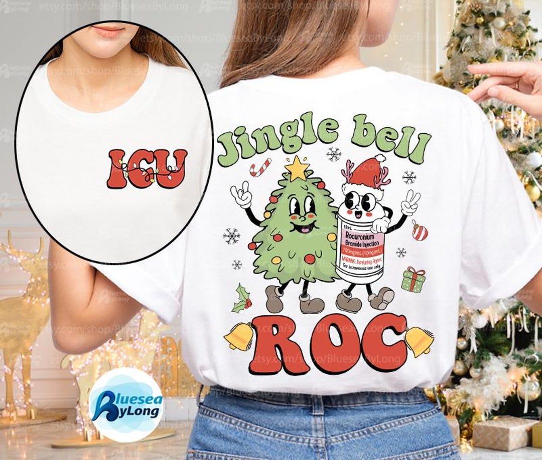 Jingle Bell Roc Icu Nurse Christmas Shirt Intensive Care Unit Christmas ...