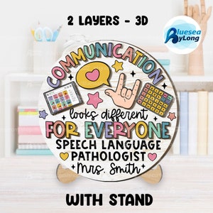 Speech Therapy Gift Door Sign Speech Room Decoration CCC SLP Teacher ...