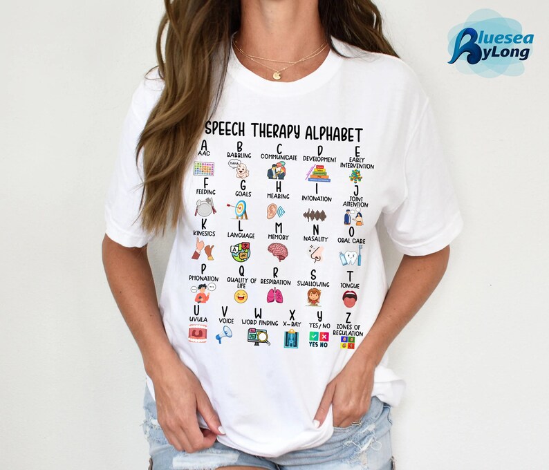 SLP Alphabet Shirt, Abc of Speech Therapy Alphabet, SLP SLPA Shirt ...