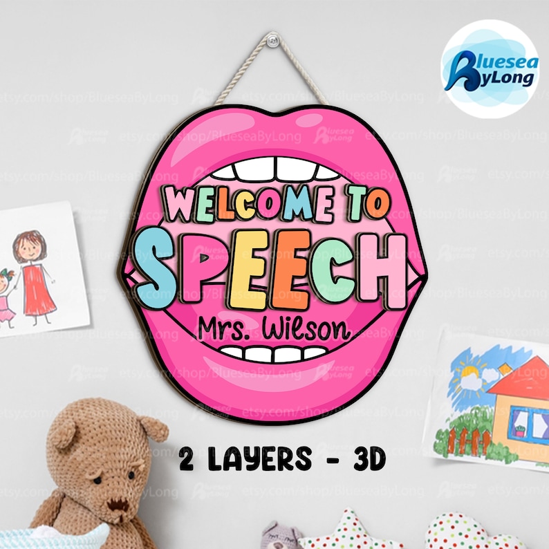 Speech Therapy Door Sign Slp Room Decor Speech Room Wooden Sign CCC SLP ...