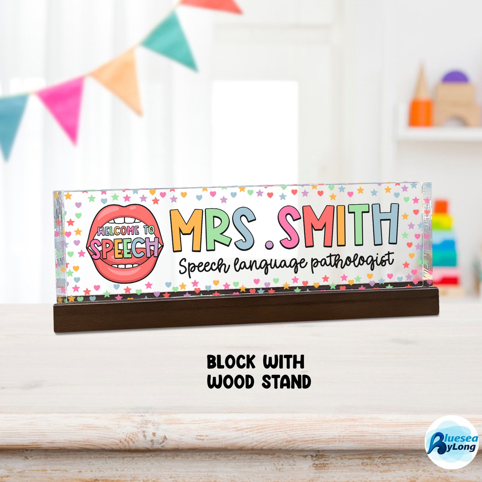 Speech Therapy Desk Name Plate Ccc SLP Name Sign Speech Pathologist ...