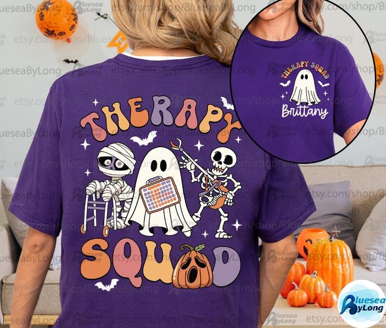 Slp Ot Pt Therapy Team Halloween Shirt Speech Therapy Ghost Speech ...