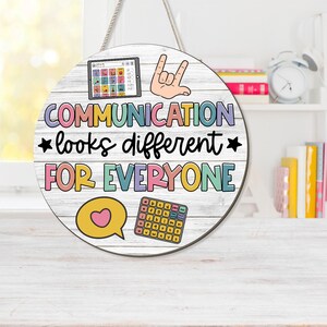 Speech Therapy Gift SLP Door Sign Wooden Hanger Sign Speech Pathologist ...