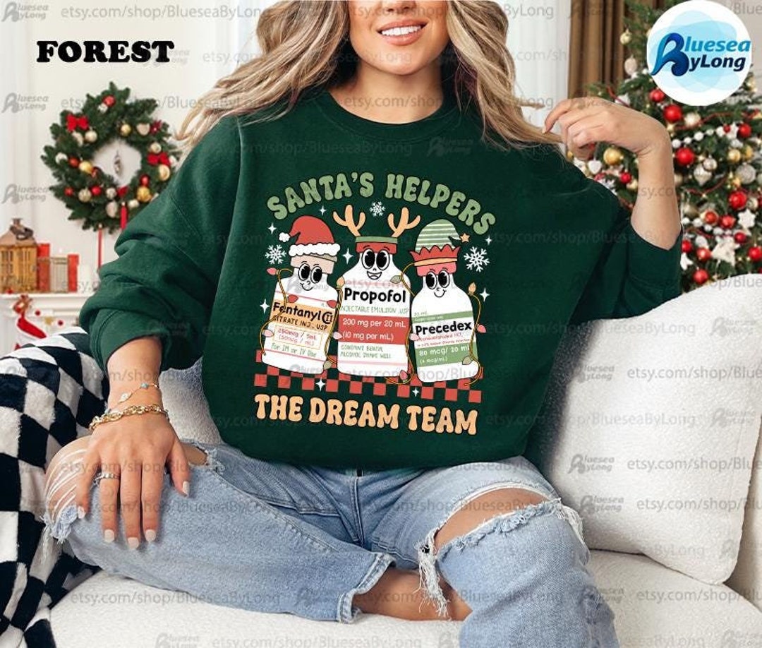 Nurse Christmas Shirt Icu Nurse Xmas Intensive Care Unit Christmas Crna ...