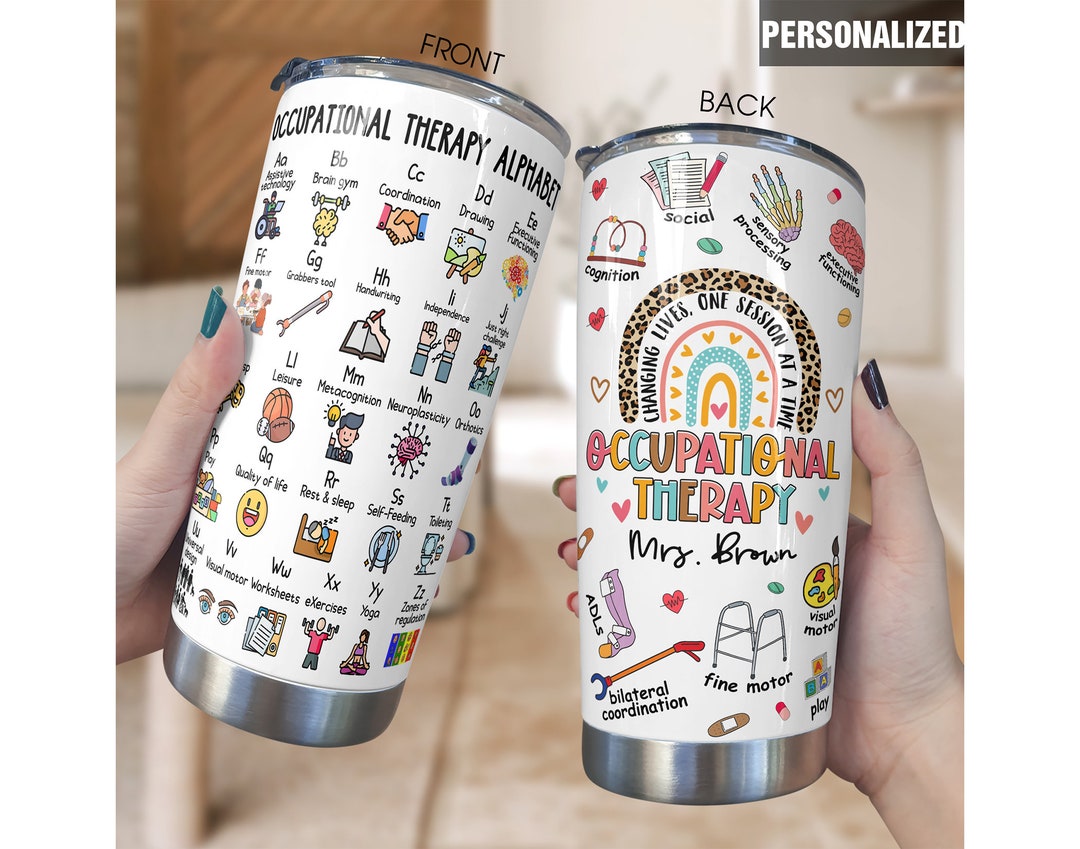 Personalized Occupational Therapist Alphabet Tumbler, OT OTA Tumbler ...