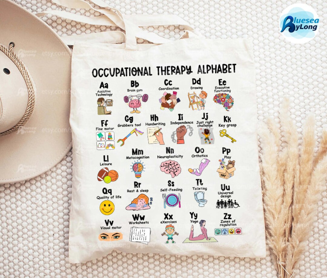 Occupational Therapy Gift Ot Alphabet Bag ABC of Occupational Therapist ...