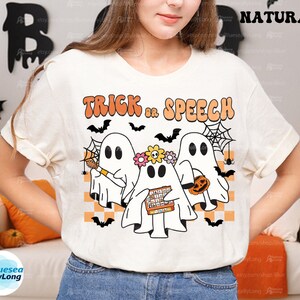 Slp Shirt Halloween Trick or Speech Therapy Fall Speech Therapist ...