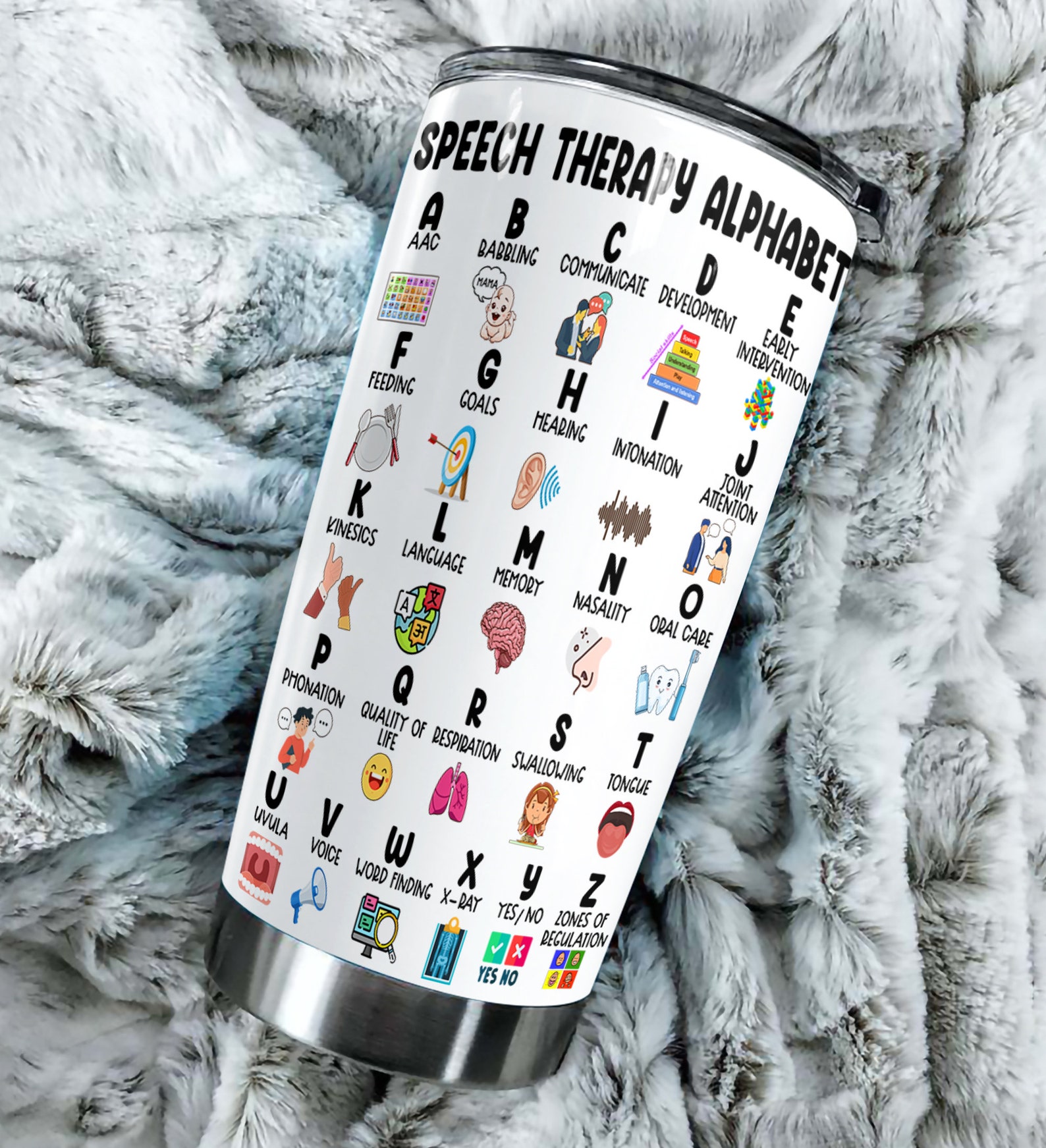 Personalized Speech Therapist Alphabet Tumbler, SLP Tumbler, SLP Cup ...