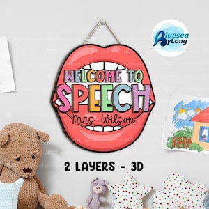 Slp Door Sign Speech Therapy Room Sign Speech Therapist Wooden Sign ...