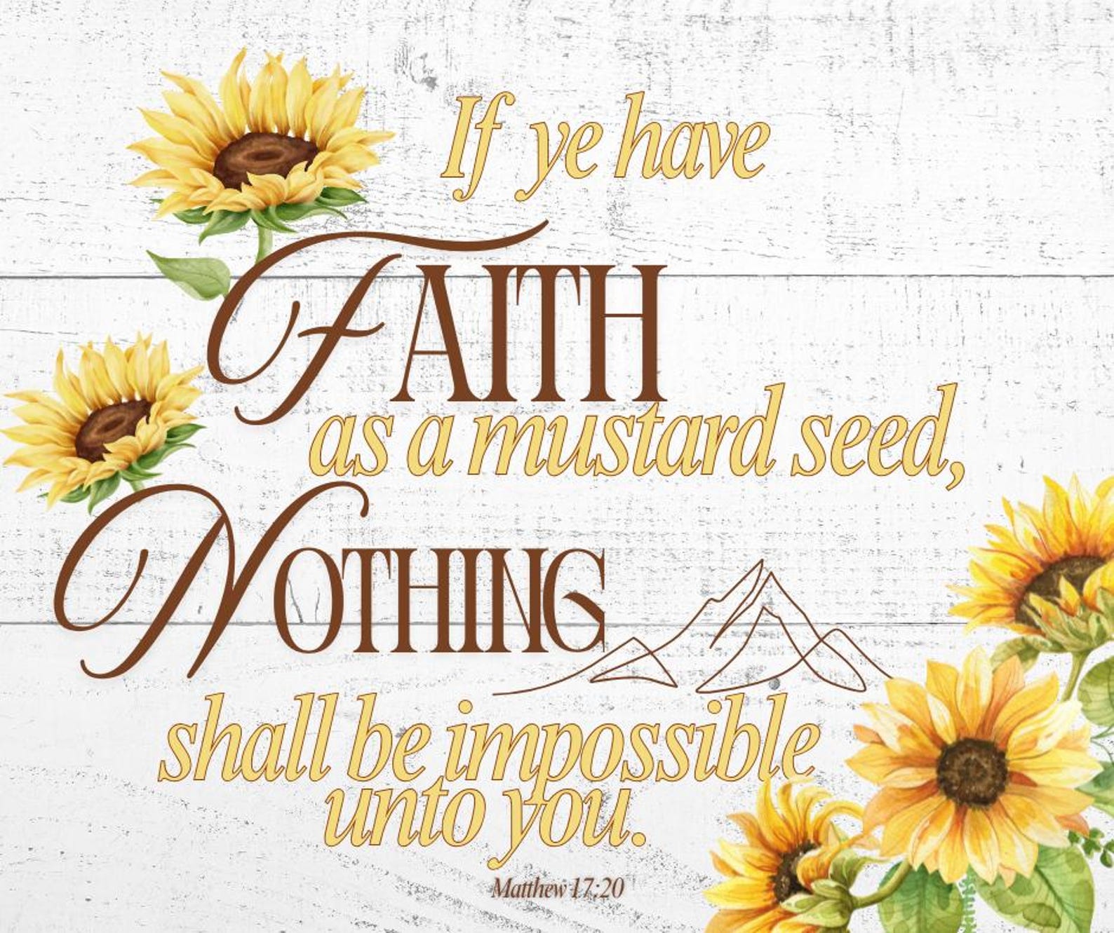 Faith Like a Mustard Seed Quote Tag - Etsy