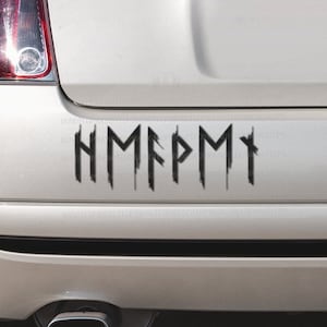 Heathen in Runes Decal | Car Decal | Window Decal | Pagan Bumper ...