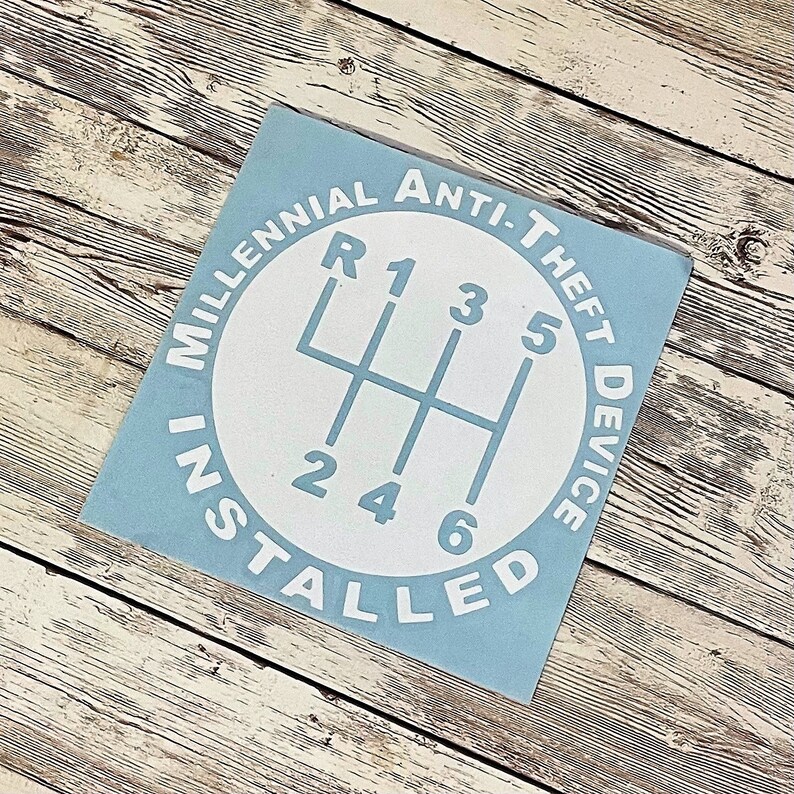 Millennial Anti-theft Device Funny Car Decal/window Decal/bumper ...