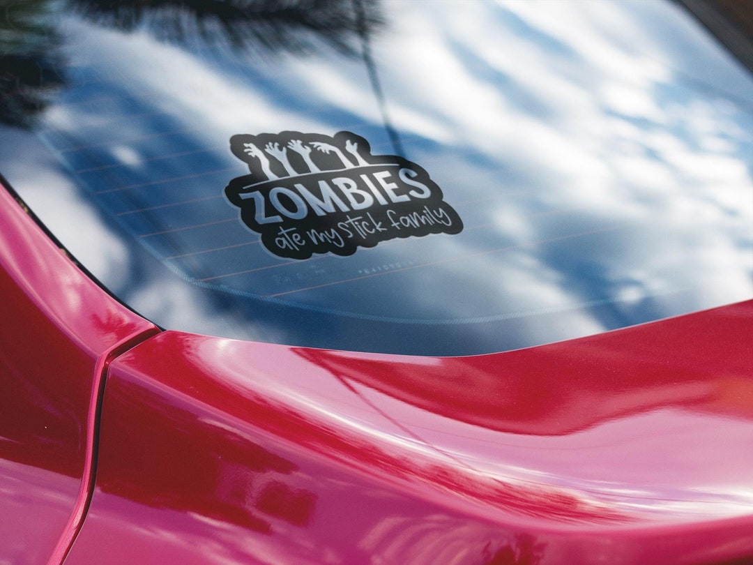 Zombies Ate My Stick Family Car Decal | Window Decal | Bumper Sticker ...