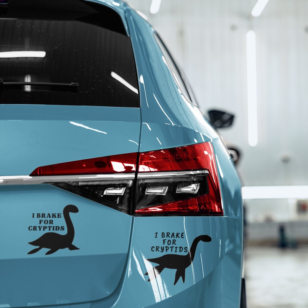 I Brake for Nessie Decal/lochness Monster Decal/cryptid Creature/window ...