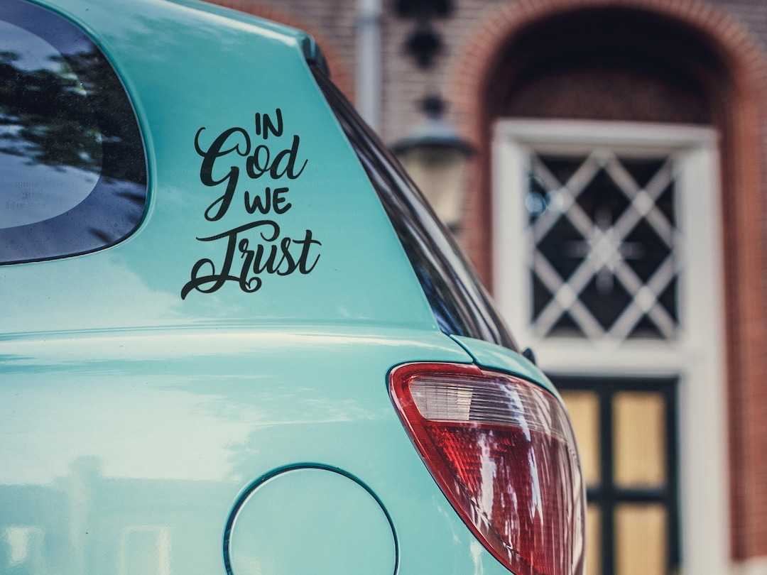 In God We Trust Car Decal | Window Decal | Religious Bumper Sticker ...