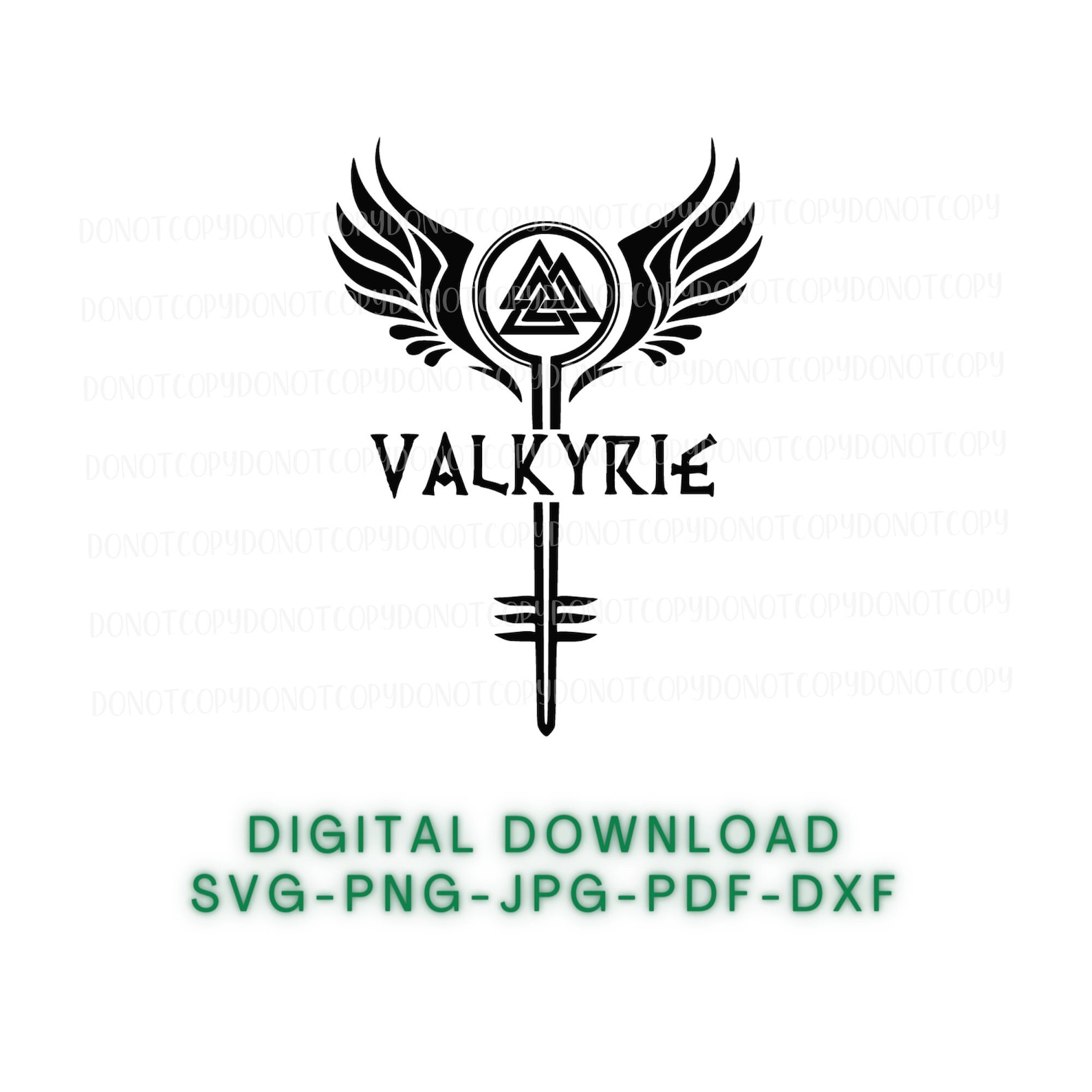 Valkyrie Warrior SVG: Norse Viking Valhalla Design (digital Download ...