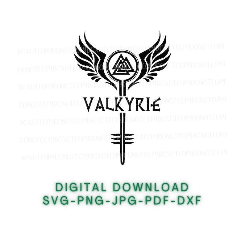 Valkyrie Warrior SVG: Norse Viking Valhalla Design (digital Download ...