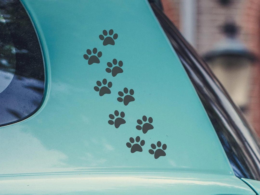 Paw Prints Car Decal | Vinyl Window Decal | Bumper Sticker | Pet Parent ...