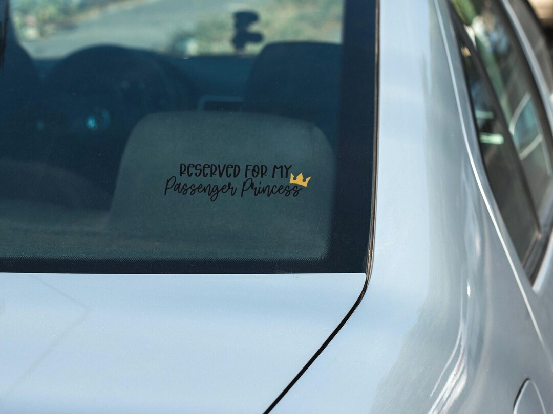 Passenger Princess Car Decal: Metallic Gold Crown, Racing Decal- READY ...