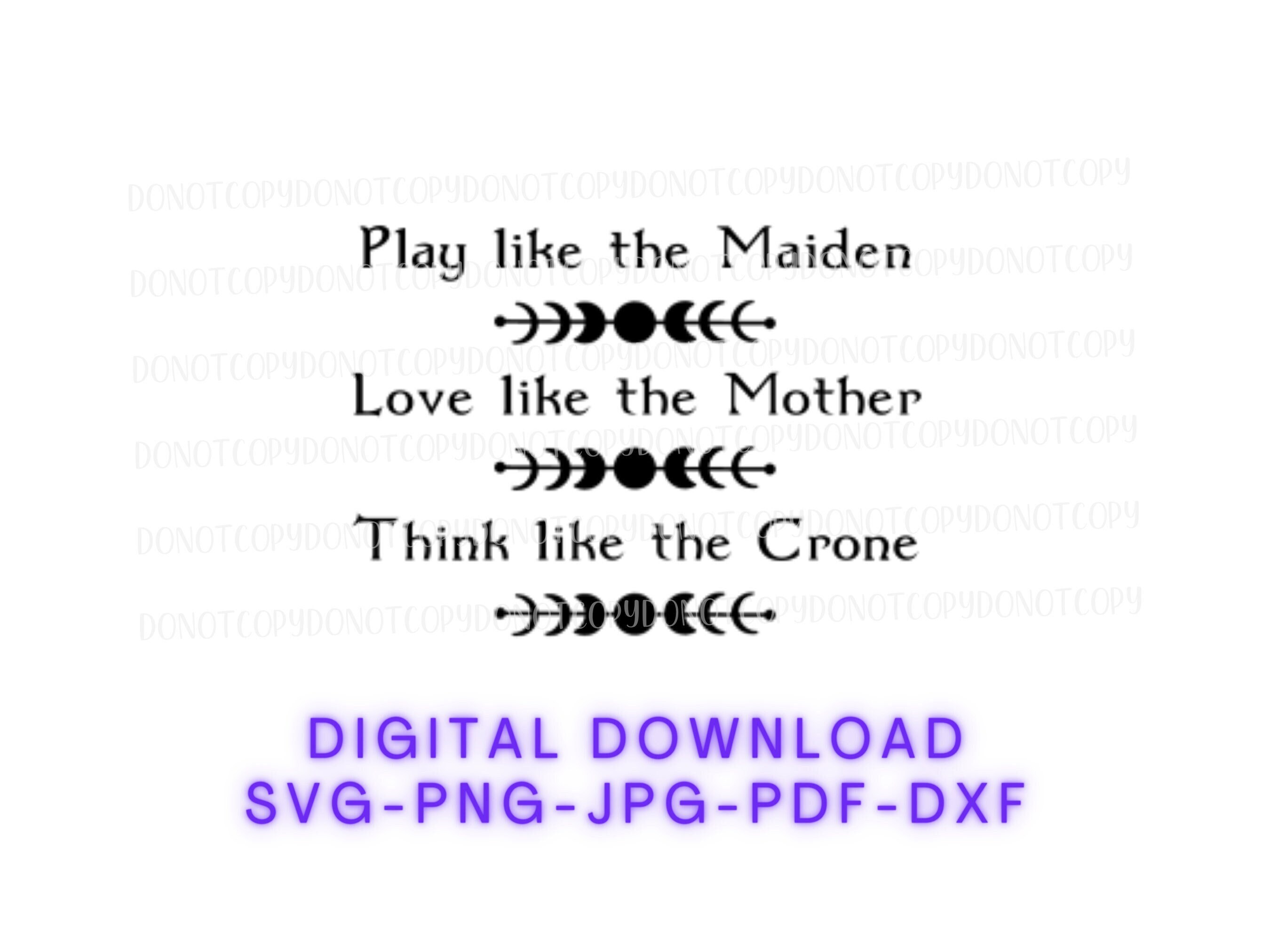 Maiden, Mother, Crone SVG, PNG, JPG Digital File | Digital Download ...