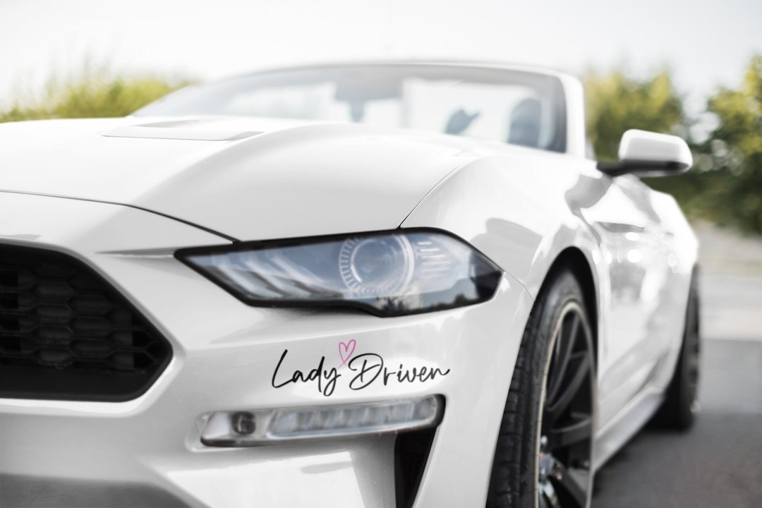 Lady Driven Car Decal: Pink Heart, Truck SUV Window Sticker - Etsy
